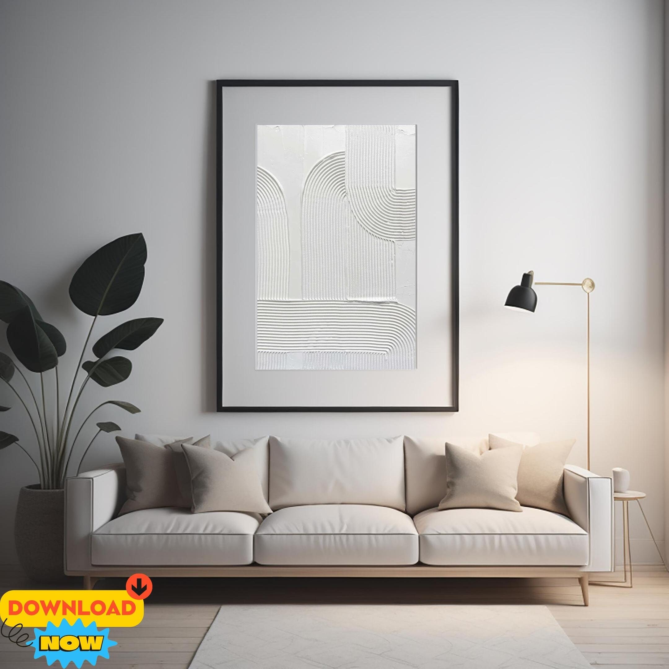 Plaster Wall Art Printable Texture Imitating Wall Art Mid - Etsy