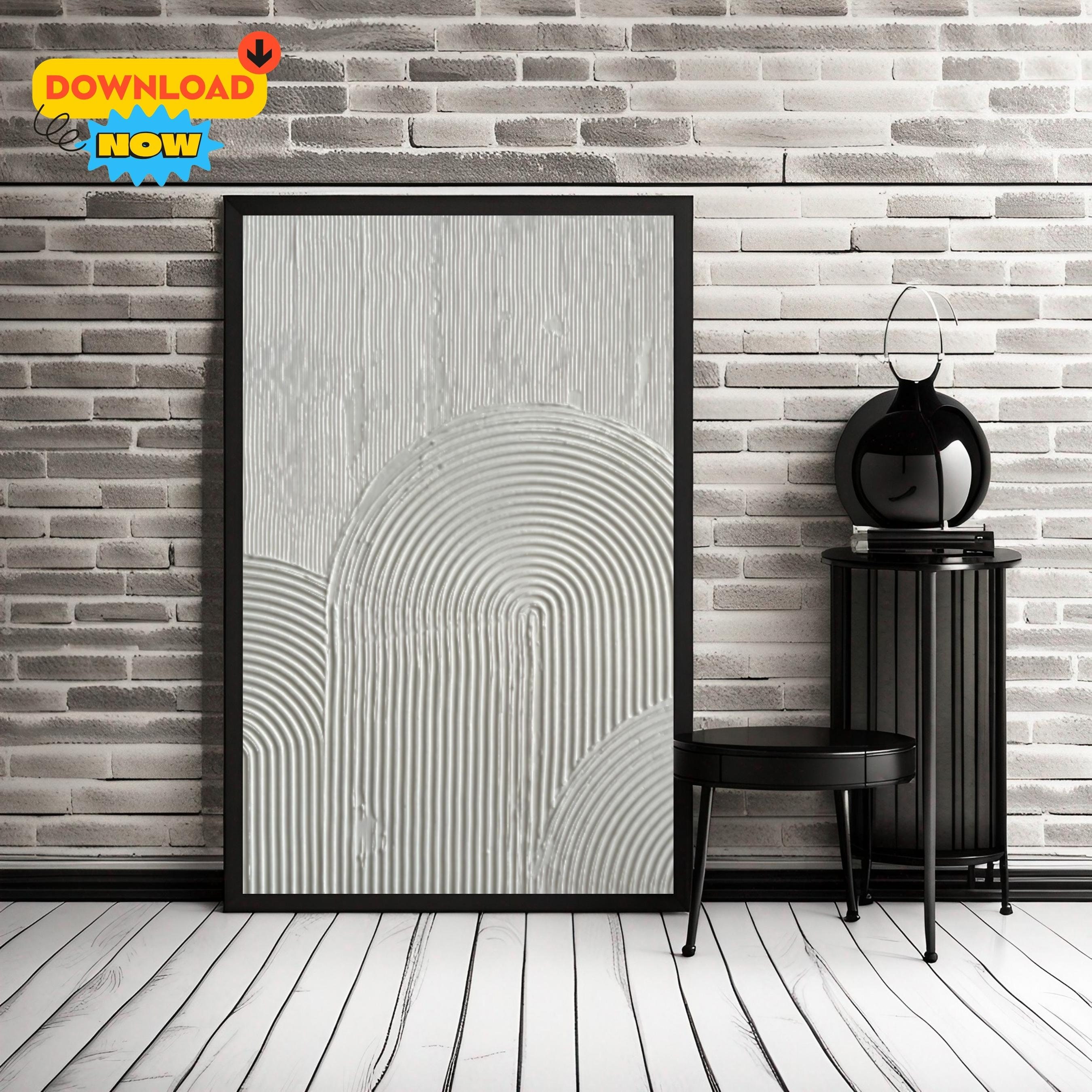 Plaster Wall Art | Printable Texture Imitating Wall Art | Mid Century ...