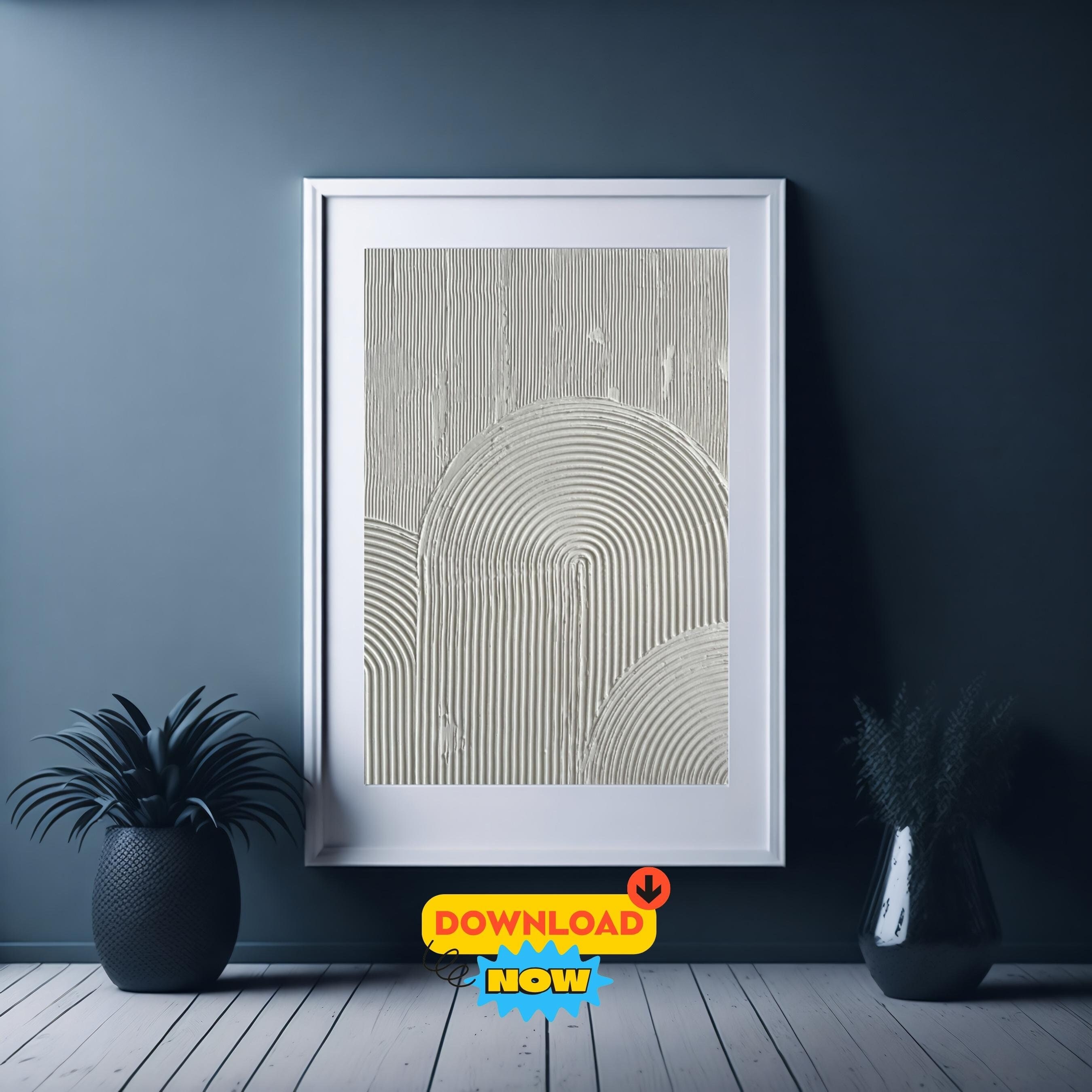 Plaster Wall Art | Printable Texture Imitating Wall Art | Mid Century ...