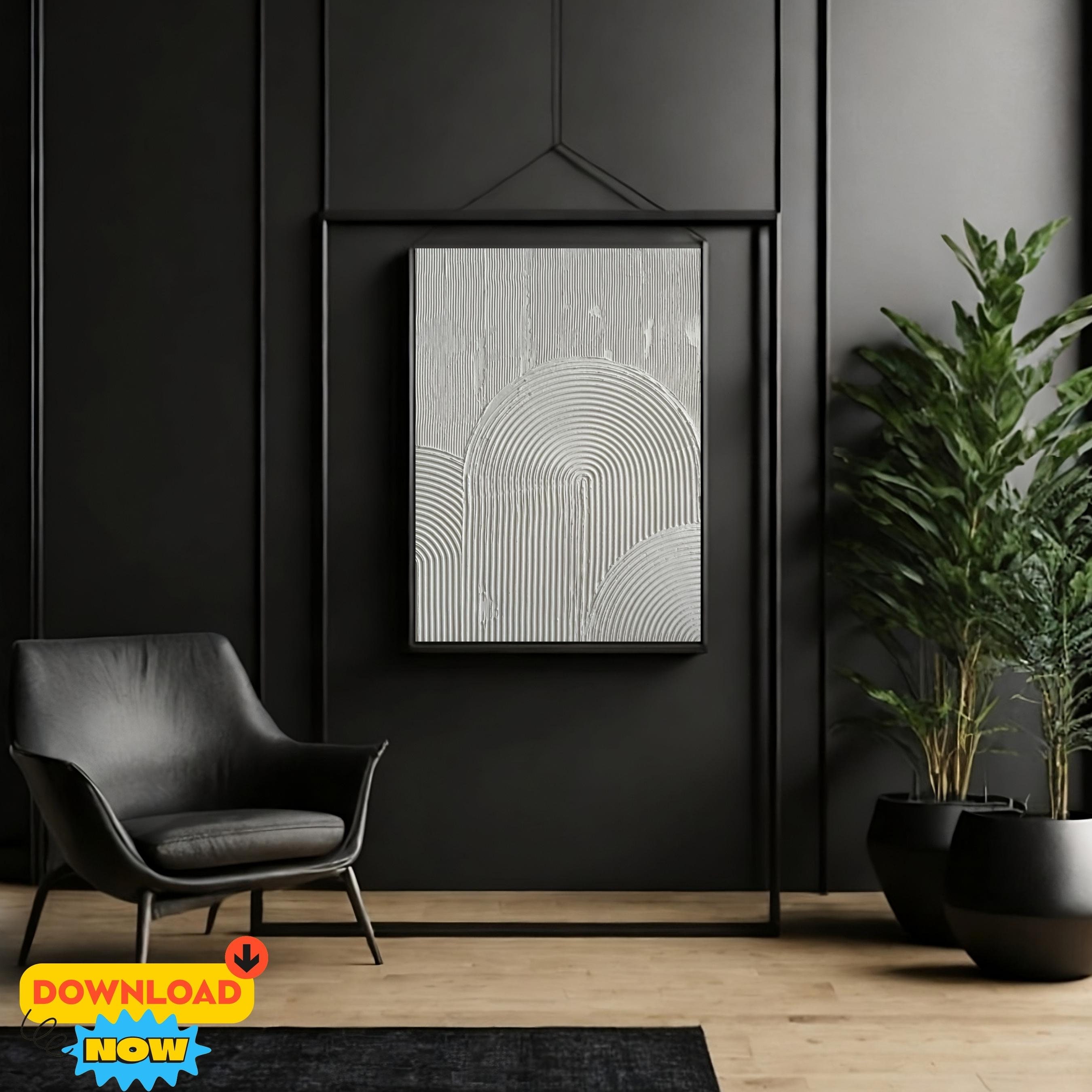 Plaster Wall Art | Printable Texture Imitating Wall Art | Mid Century ...