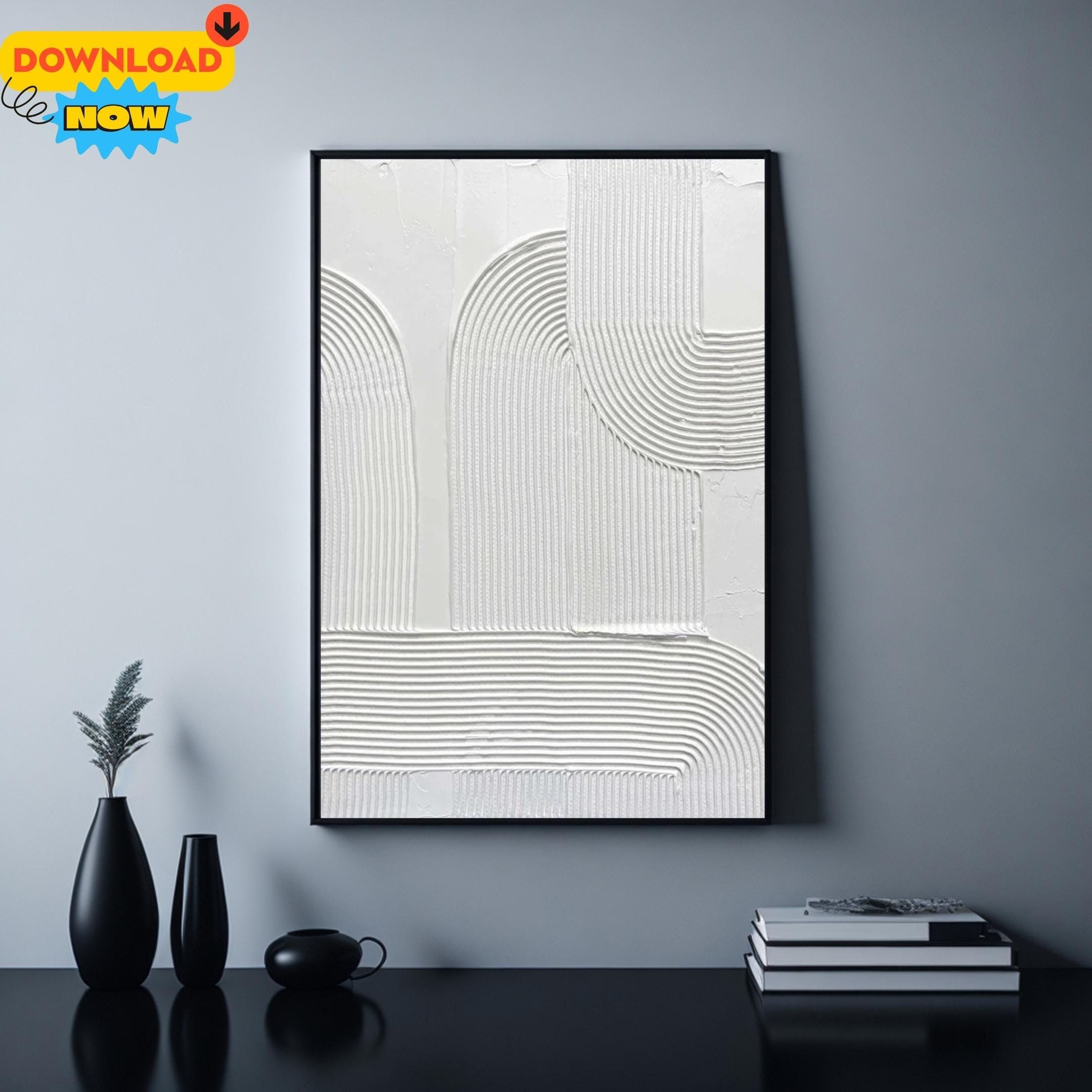 Plaster Wall Art Printable Texture Imitating Wall Art Mid - Etsy
