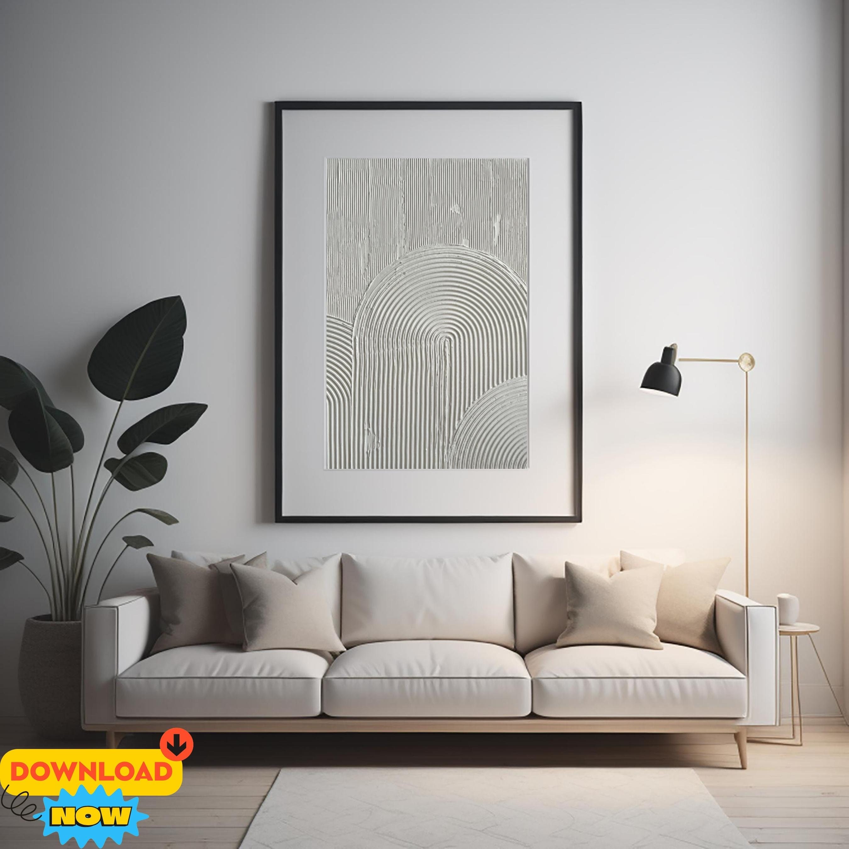 Plaster Wall Art | Printable Texture Imitating Wall Art | Mid Century ...
