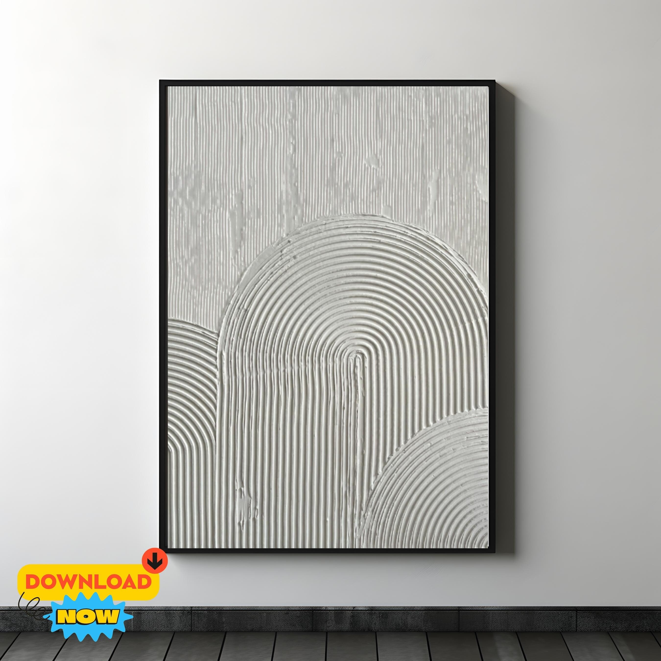 Plaster Wall Art | Printable Texture Imitating Wall Art | Mid Century ...