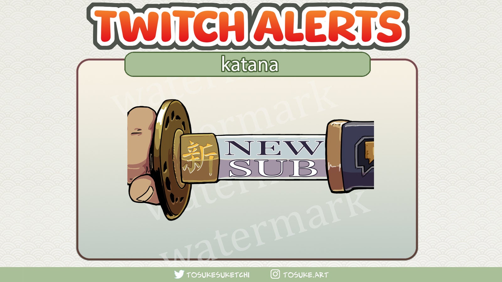 Sword Katana Animated Twitch Alert | New Sub Gif Webm - Etsy