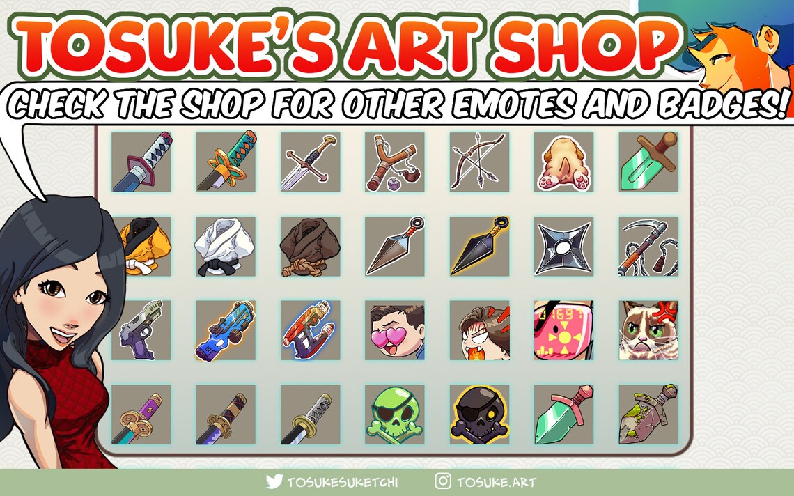 Anime Sword Twitch Badges / Emotes ( Bit or Sub ) | Katana Pirate - Etsy