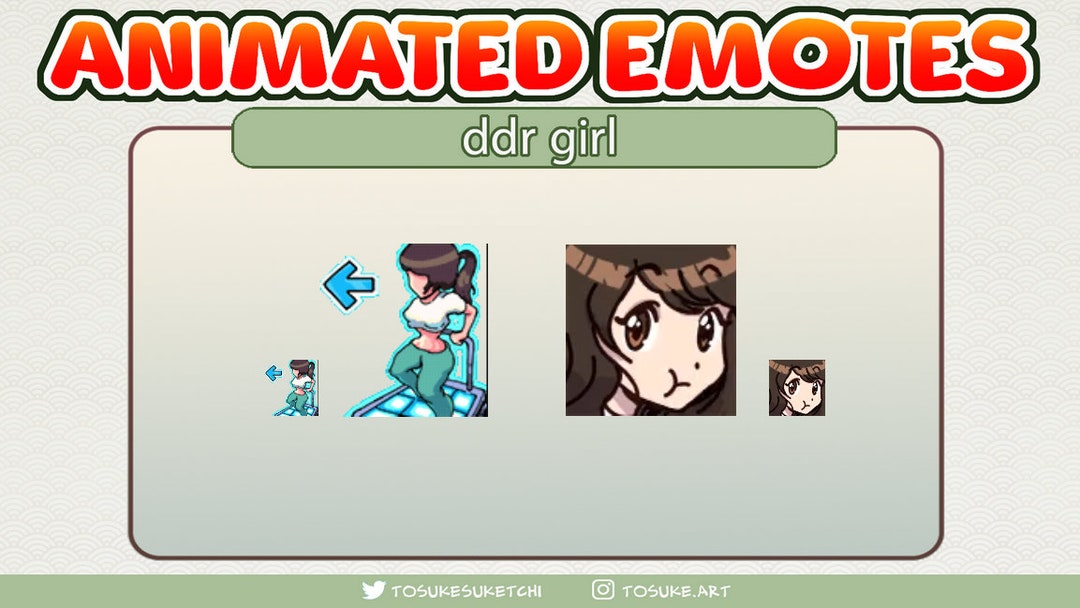 DDR Dancing Girl Emote Cute Eating Chewing Animated Dance Revolution ...