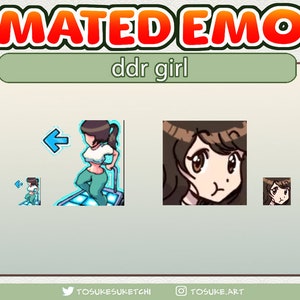 DDR Dancing Girl Emote Cute Eating Chewing Animated Dance Revolution ...