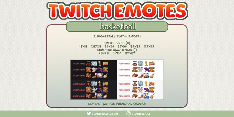 Basketball Twitch Emote Pack: NBA Slang (animated & Static) (digital ...