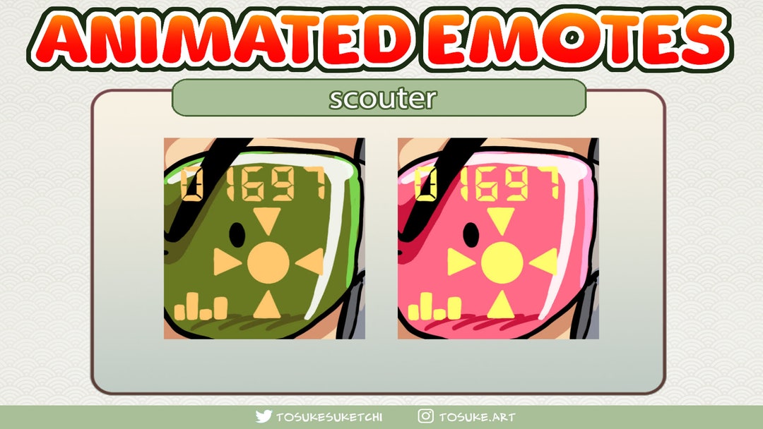 Power Level Over 9000 Animated Twitch Emotes: Anime Meme Scouter ...