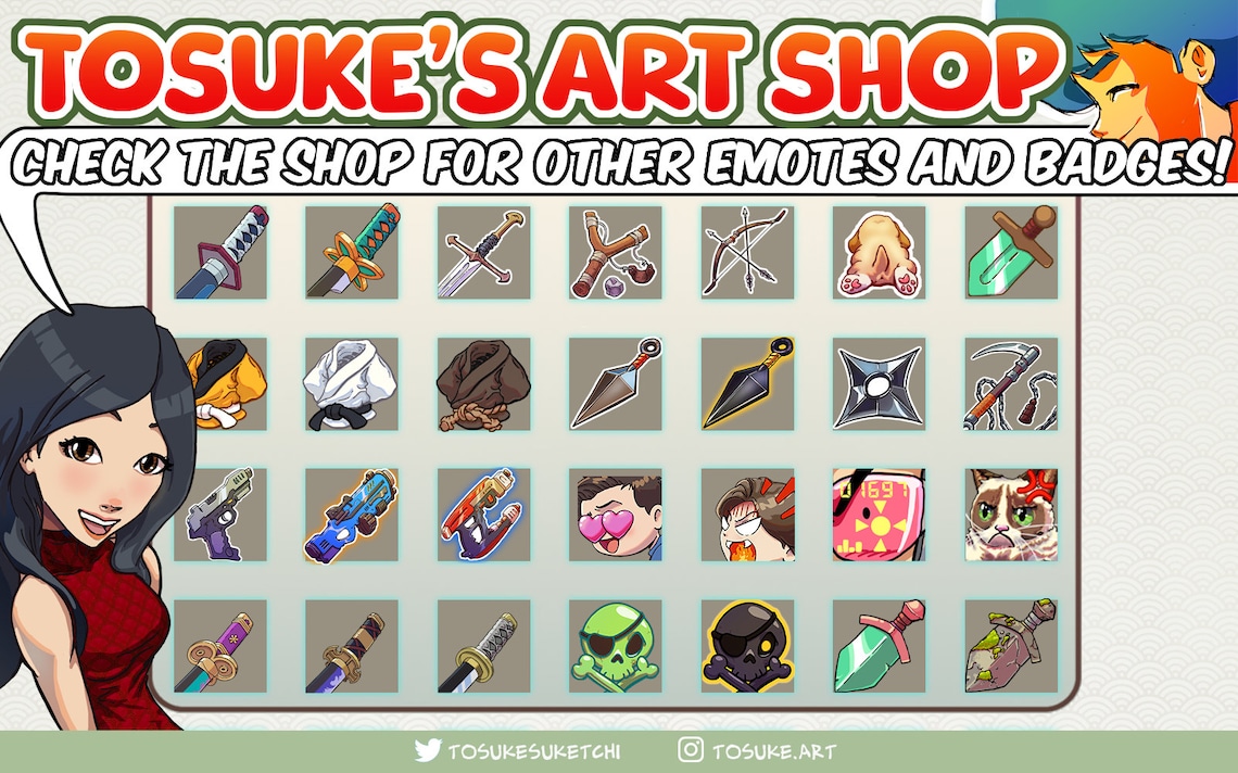 Nichirin Sword Twitch Badges / Emotes ( Bit or Sub) | Slayer Katana ...