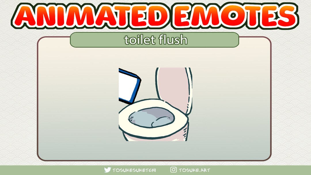 Toilet Flush Video Game for Stream Emote | Meme Twitch Discord Animated ...