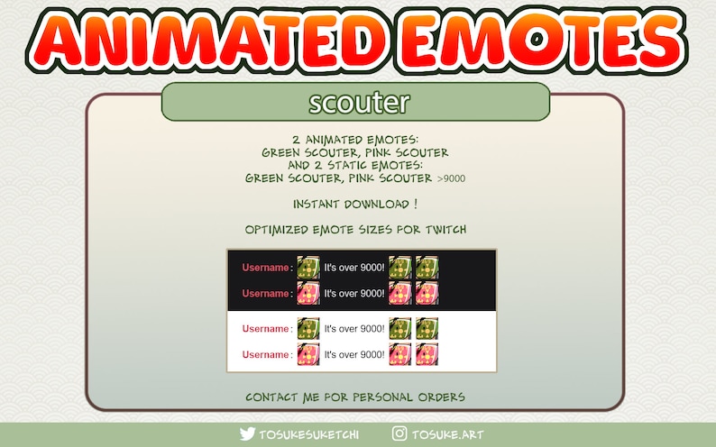 Power Level Over 9000 Animated Twitch Emotes: Anime Meme Scouter ...
