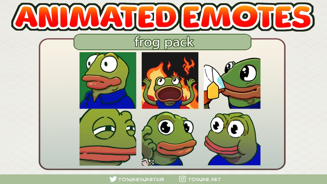 5 Animated Pepe Frog Emotes Twitch Gifs Pack | Discord Peepo Meme Pack ...