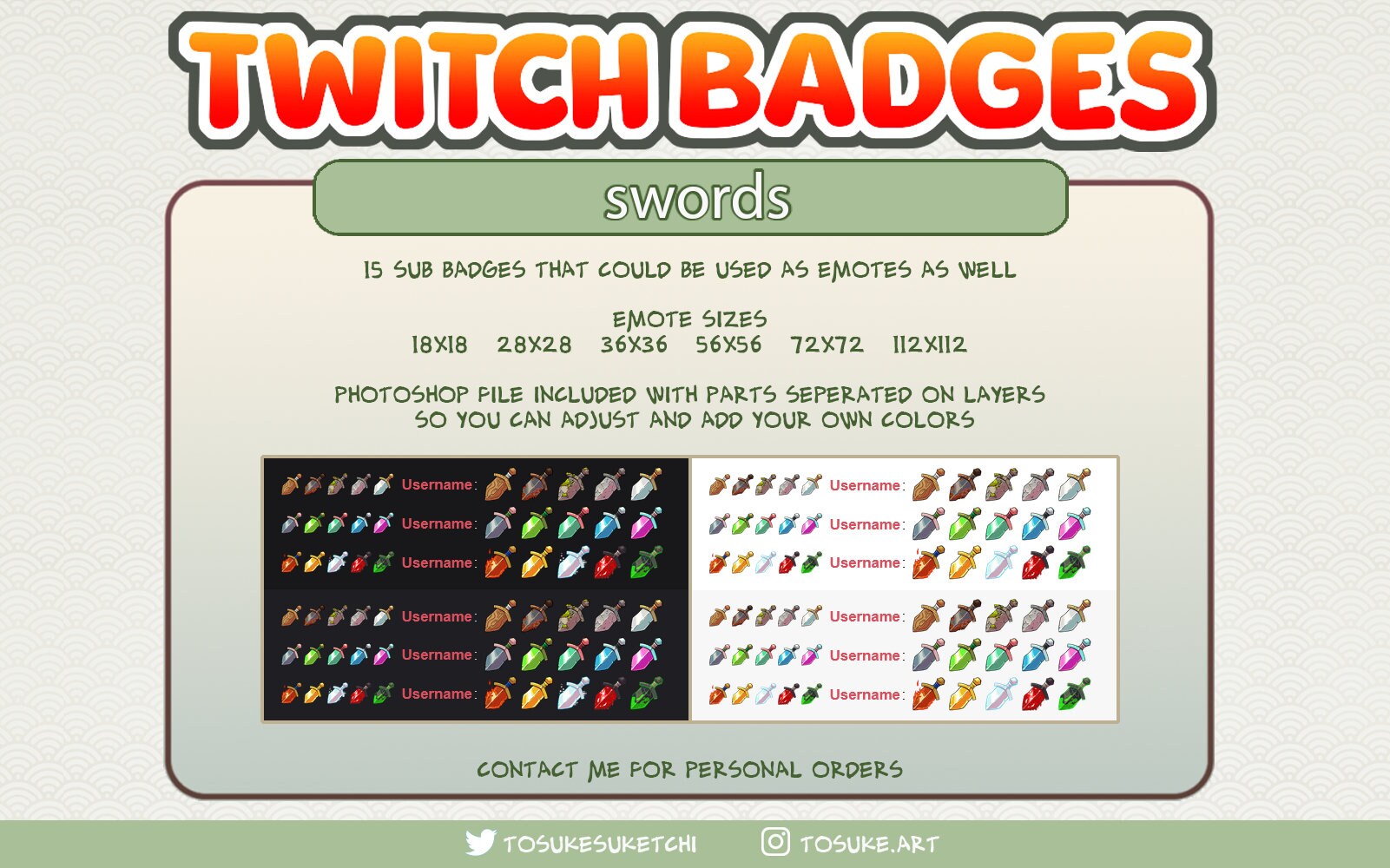 Sword Twitch Badges / Emotes (bit or Sub) 15x / Twitch Bit Badges ...