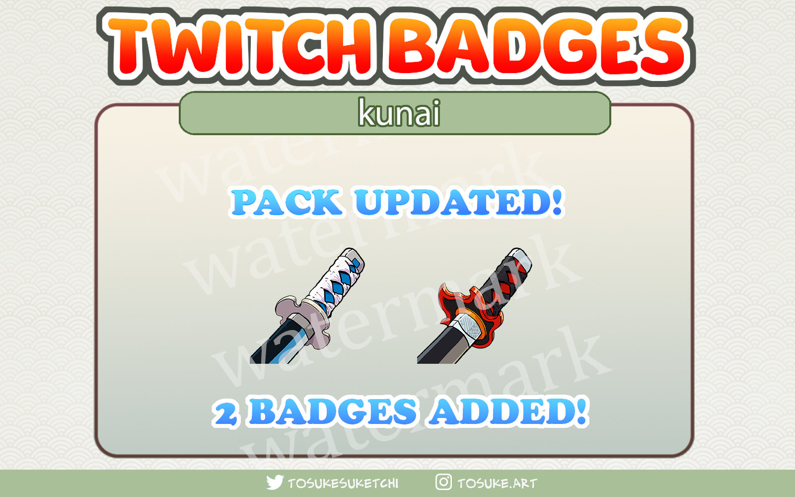 Nichirin Sword Twitch Badges / Emotes ( Bit or Sub) | Slayer Katana ...