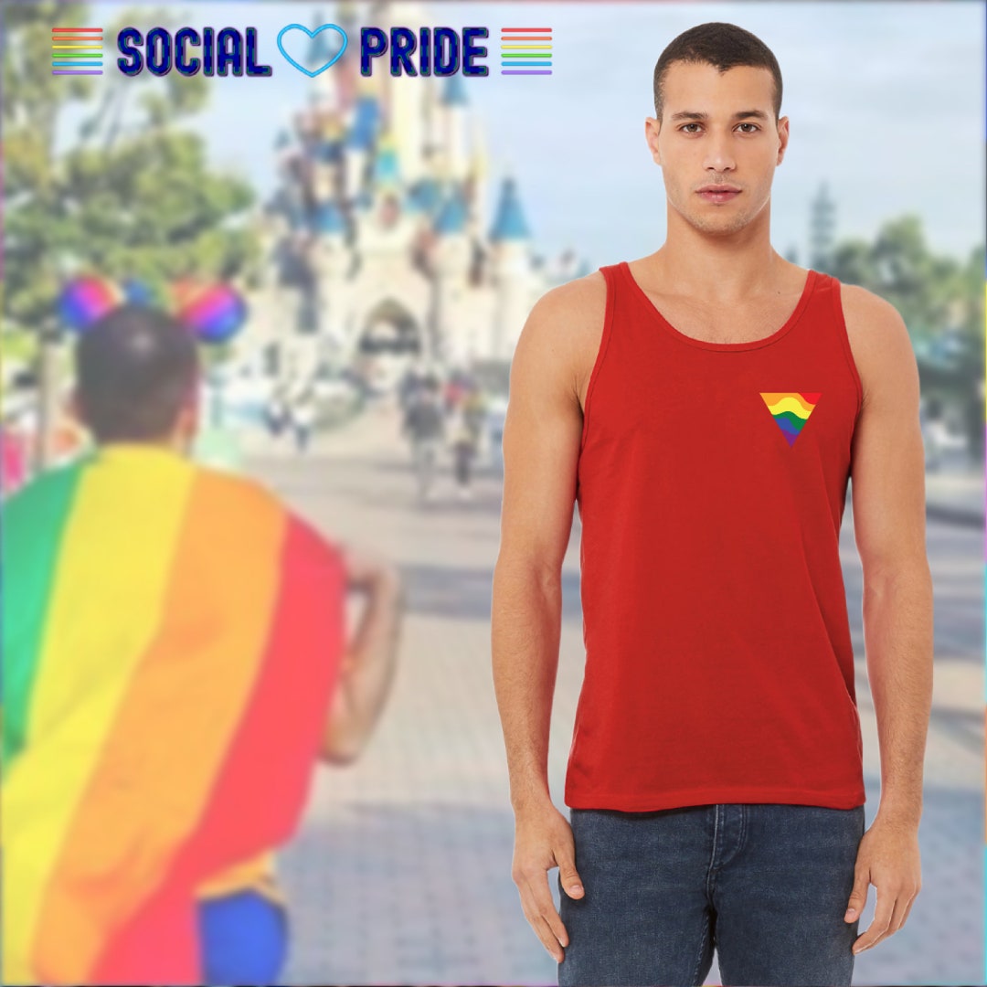 Pride Rainbow Wave Triangle Unisex Jersey Tank, LGBT Shirt, Gay Days ...