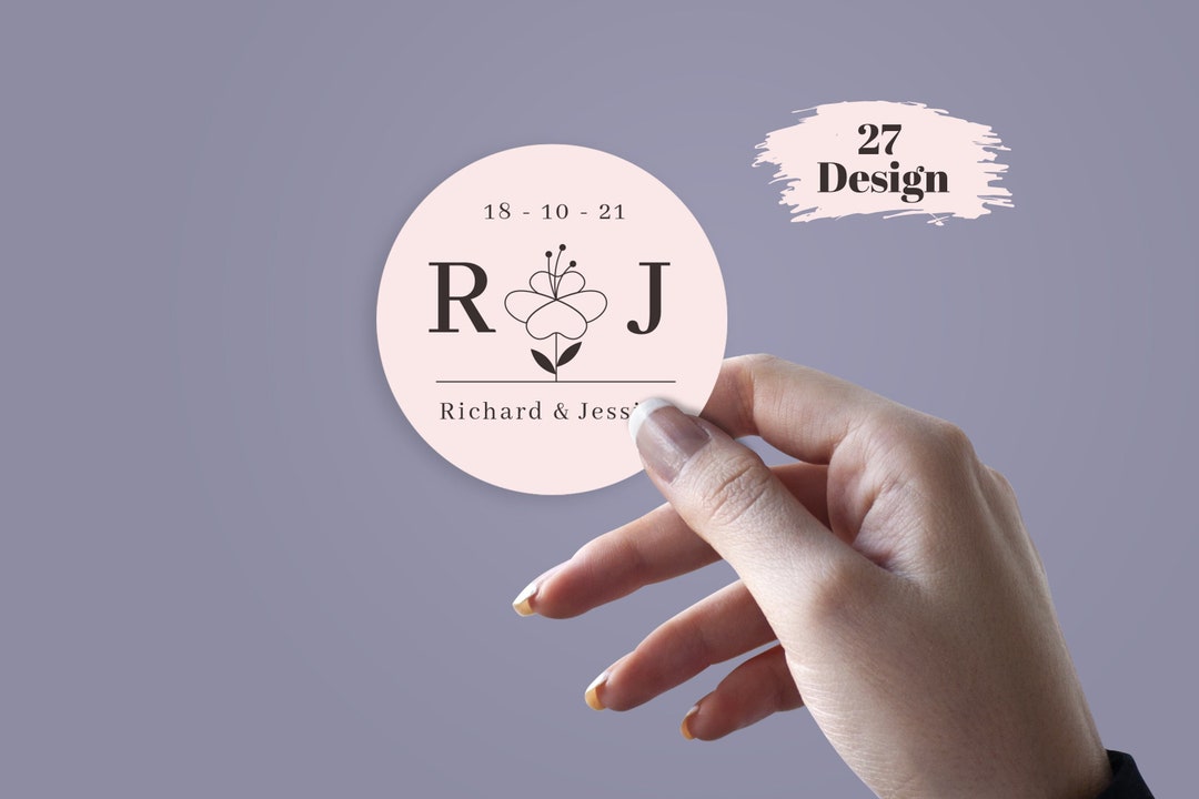 Wedding Stickers Personalized Wedding Favor Labels Thank You Stickers