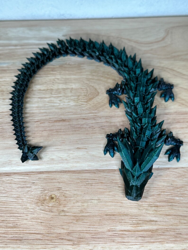 3D Printed Crystal Dragon - Etsy