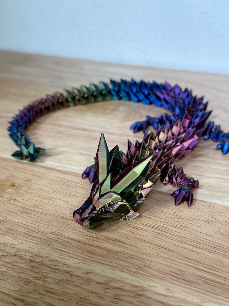 3D Printed Crystal Dragon - Etsy