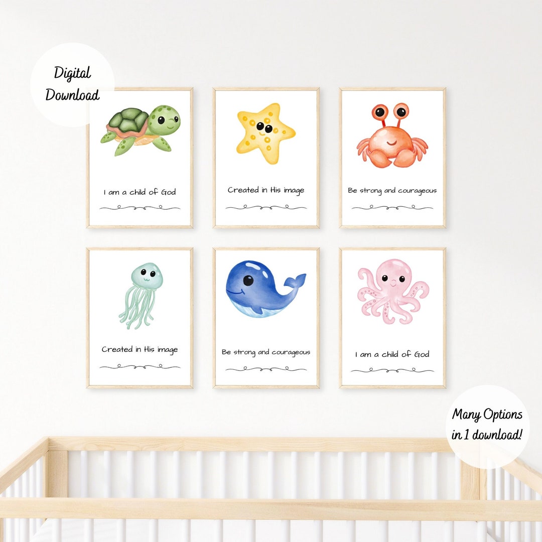 Under the Sea Child of God Images - Sealife Nursery Theme - Baby Sea ...