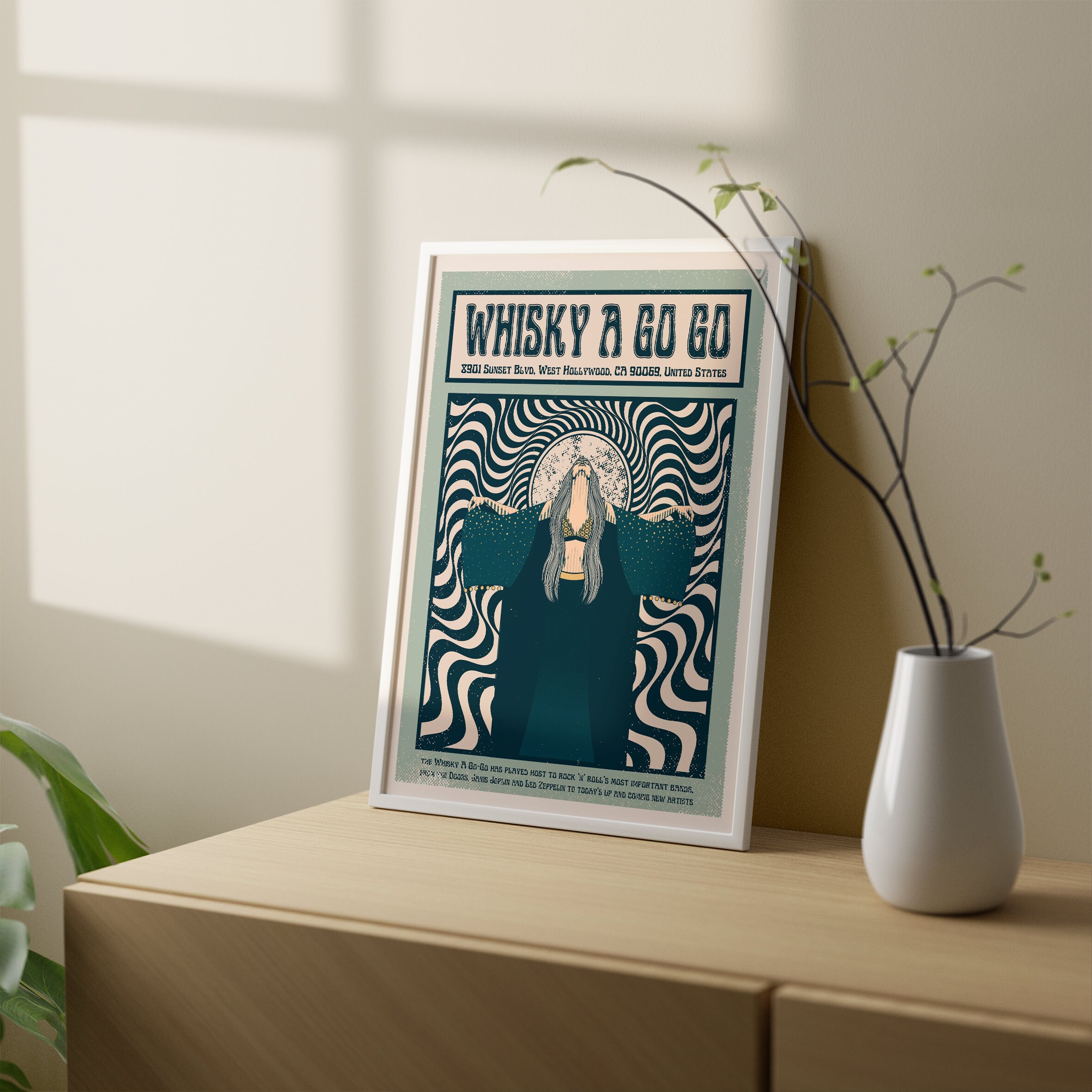 Whisky A Go Go Art Print, Vintage Wall Art, Psychedelic Poster, Trippy ...