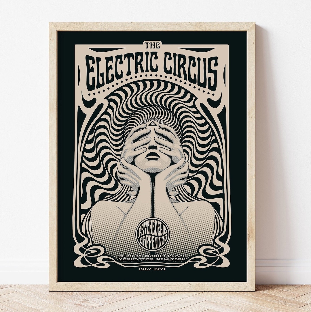 The Electric Circus Poster Psychedelic Art Psychedelic Music - Etsy