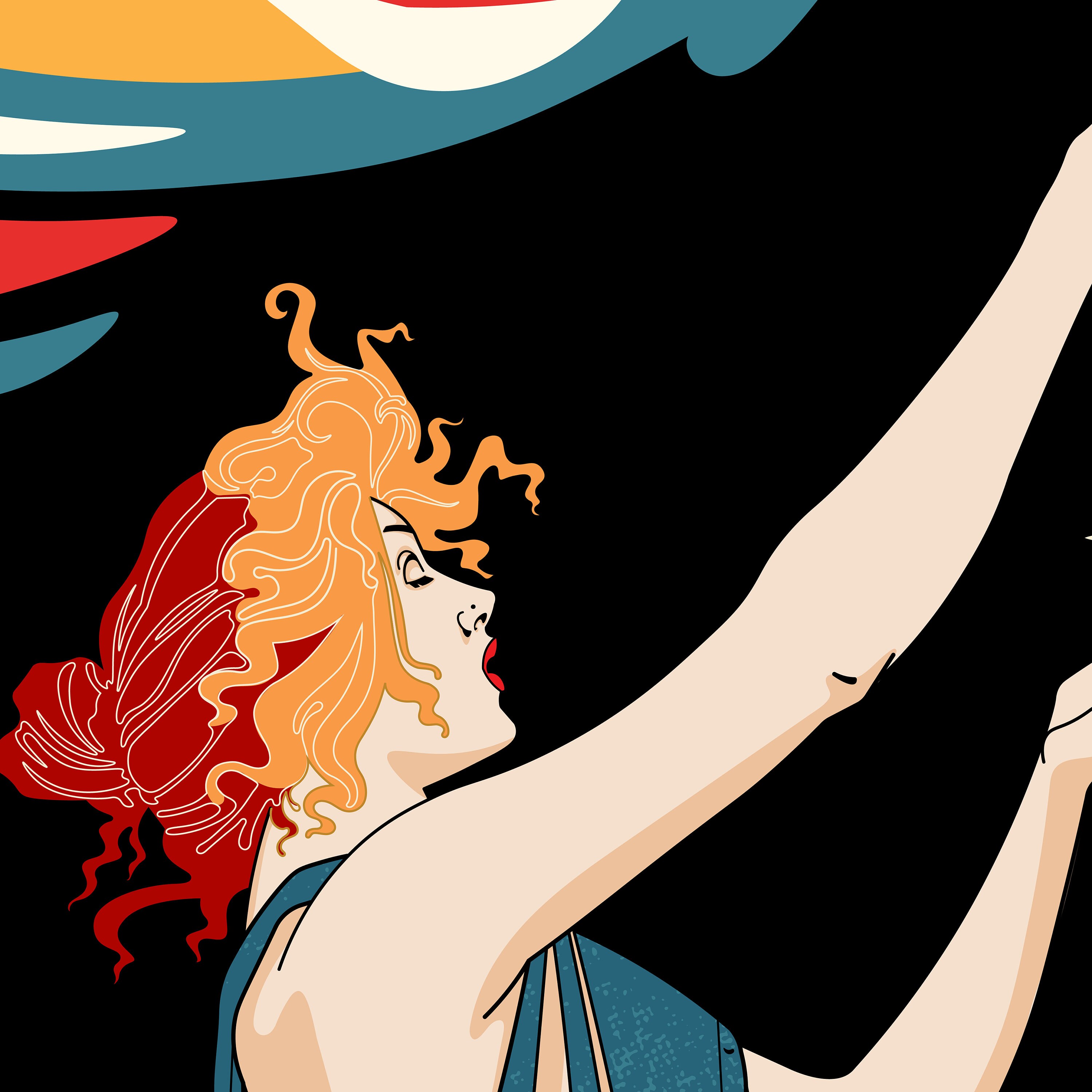 Studio 54 Art Print, Art Deco Poster, Psychedelic Wall Art, Psychedelic ...