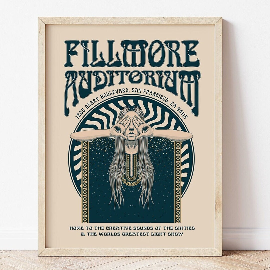 Fillmore Auditorium Poster Psychedelic Art Print Psychedelic - Etsy