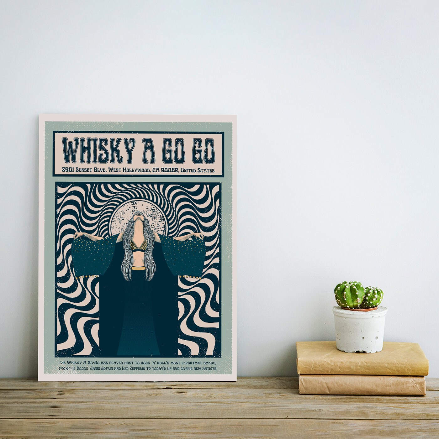 Whisky A Go Go Art Print, Vintage Wall Art, Psychedelic Poster, Trippy ...