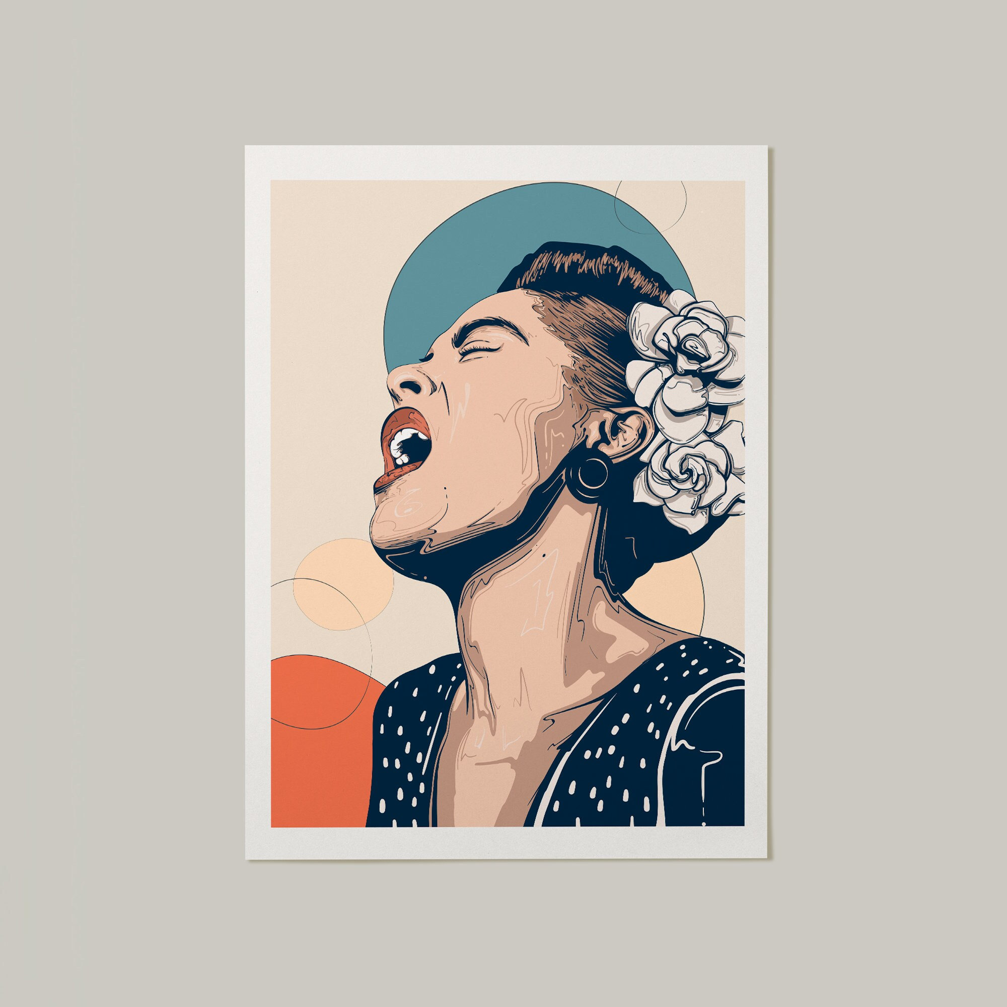 Billie Holiday Portrait, Billie Holiday Art Print, Billie Holiday ...