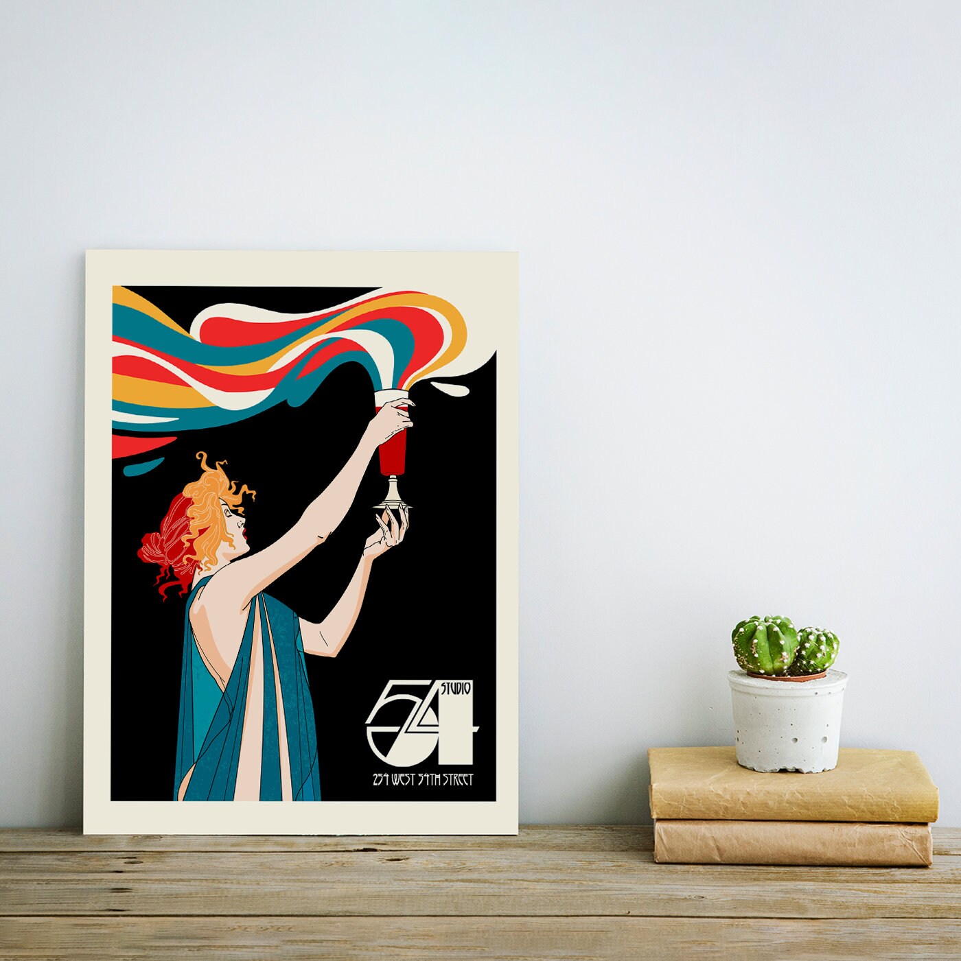 Studio 54 Art Print, Art Deco Poster, Psychedelic Wall Art, Psychedelic ...
