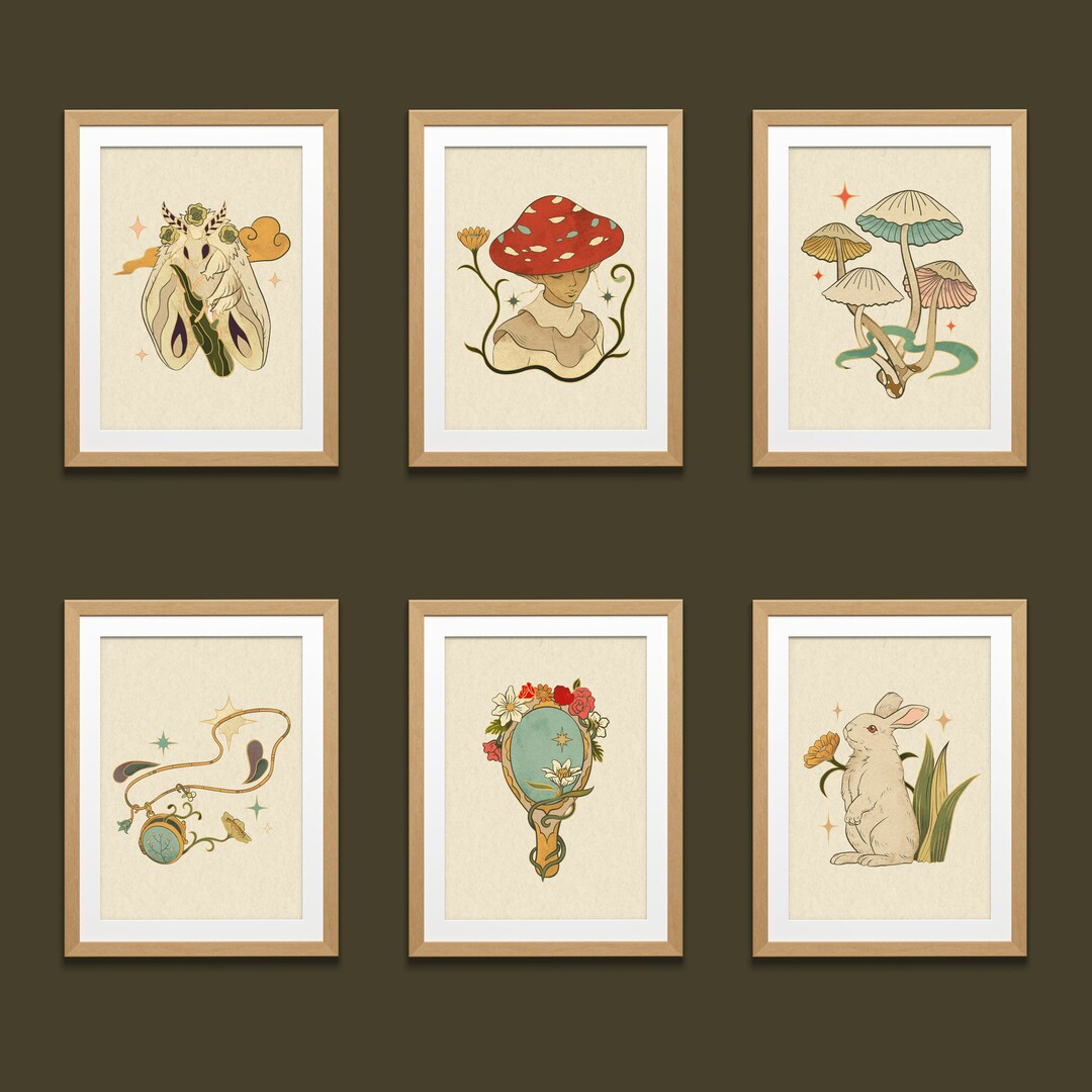 Fairytale Faecore Poster Set, 6 Posters in One - Etsy