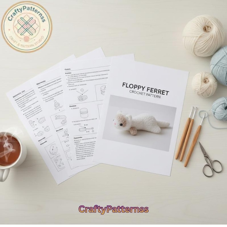 Floppy Ferret Crochet Pattern - Realistic No-sew Amigurumi Design - Etsy