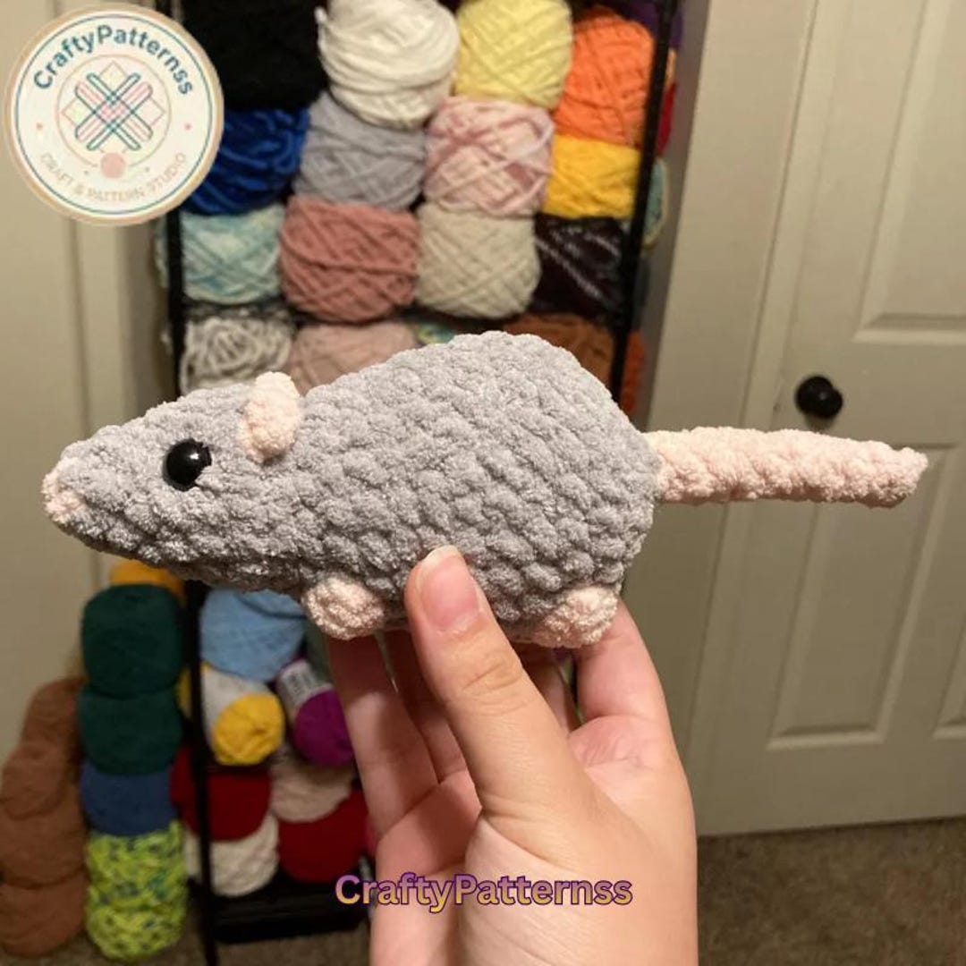 No Sew Rat Crochet Pattern | Amigurumi Mouse PDF - Etsy