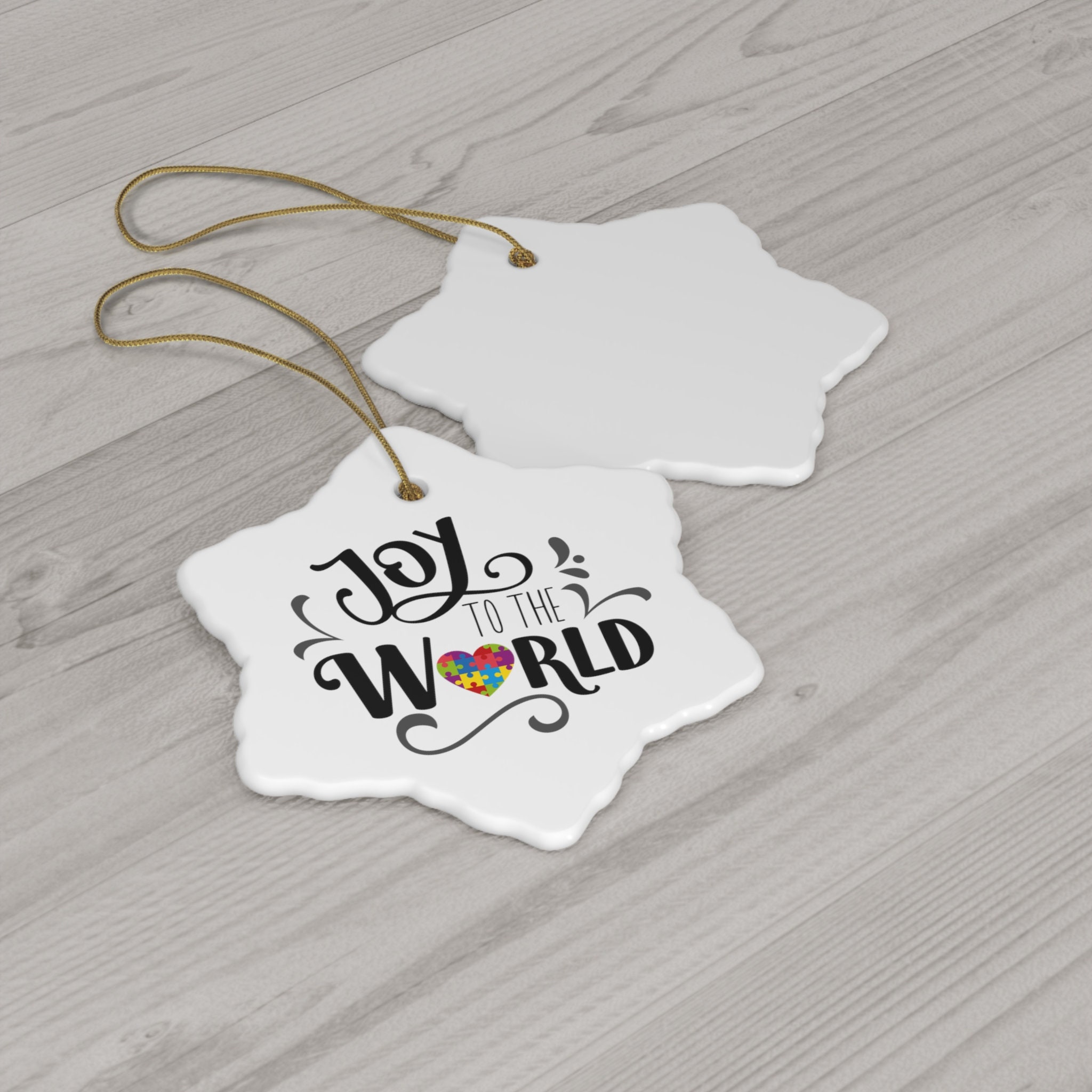 Joy to the World Autism Awareness Ornament, Autism Awareness Christmas ...