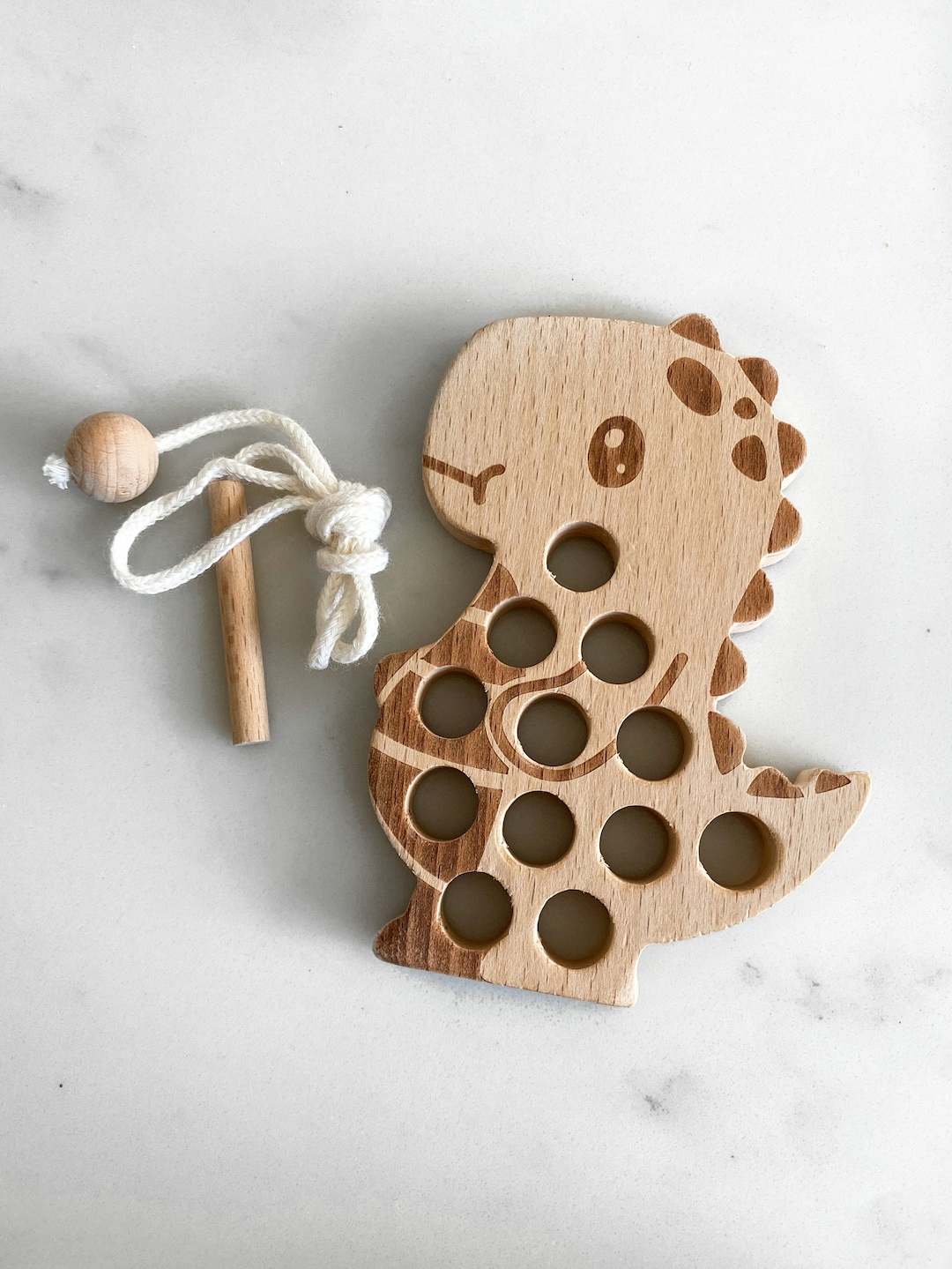 Montessori Wooden Lacing Threading Board Toddlers Children - Etsy