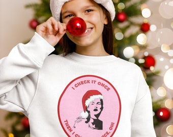 Check It Twice Santa Swift Crew Neck Comfort Colors Christmas - Etsy