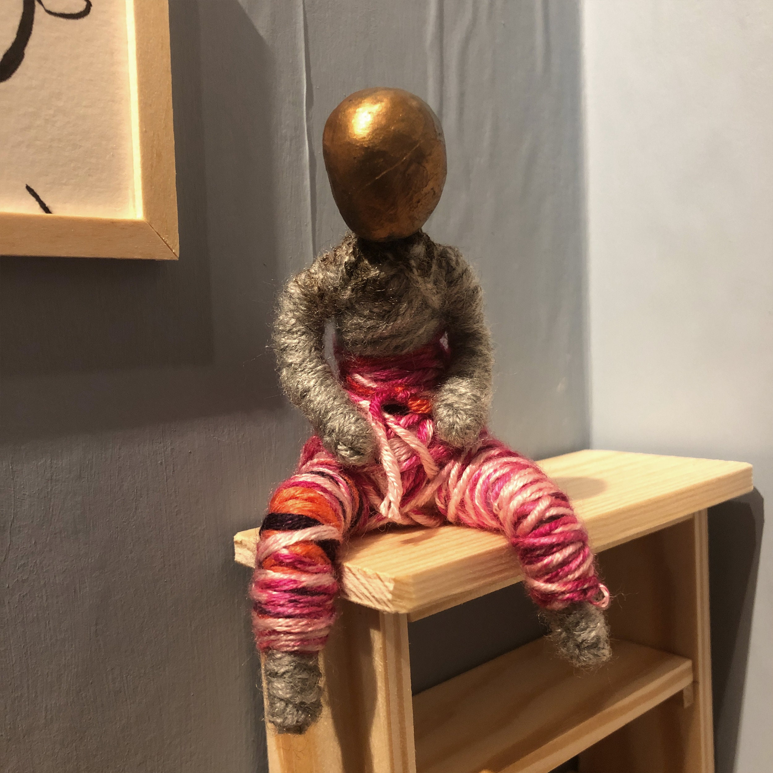 Wool Spun Puppet Posable Doll Anxiety Toy Animation Puppet Brass ...