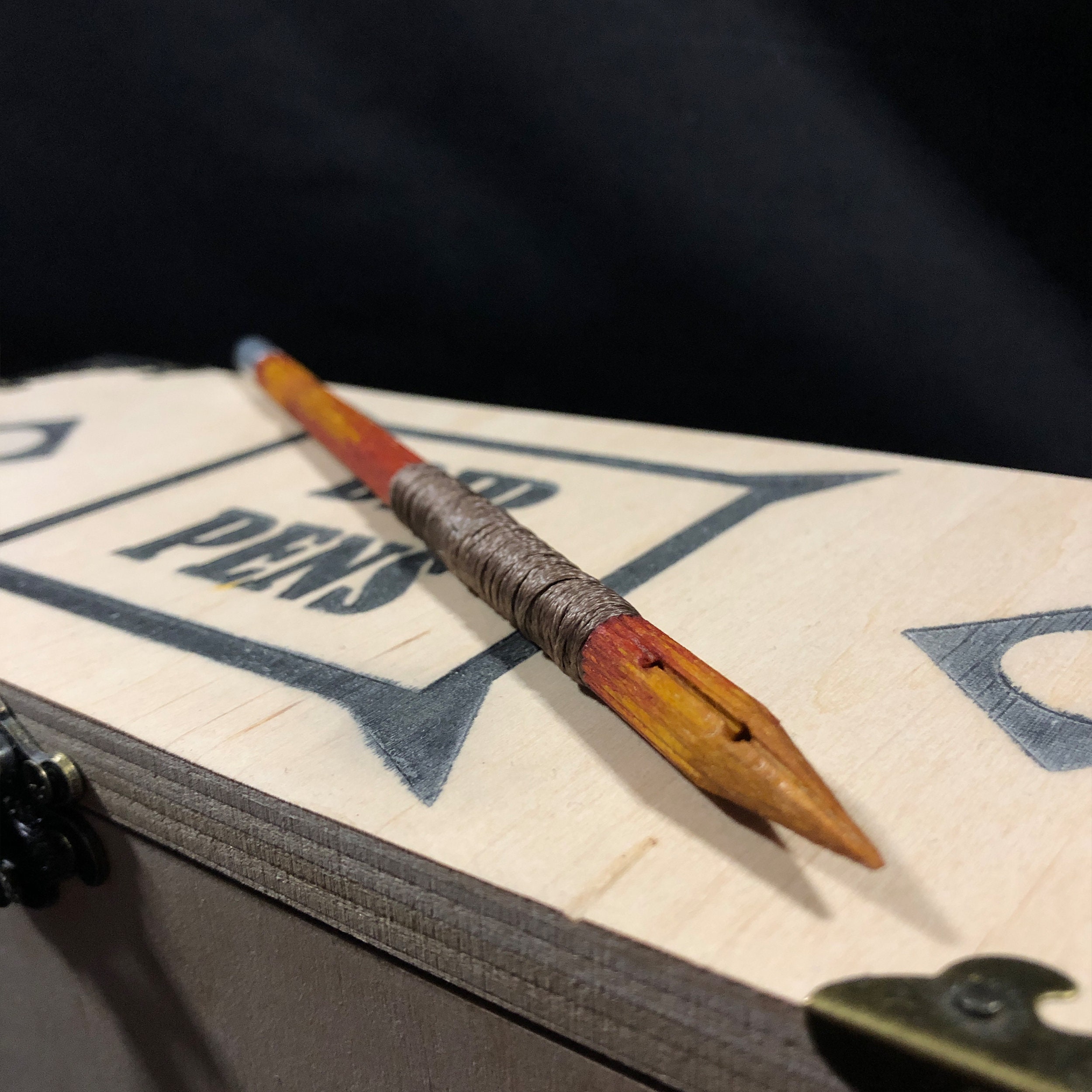 Wooden Dip Pen Art Pen Drawing Pen Red Yellow Flame Individual Limited ...