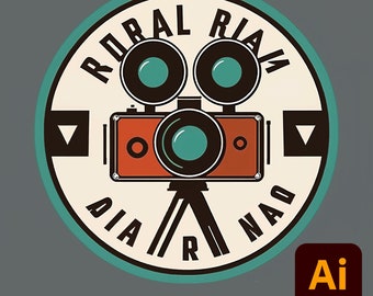 Colorful Retro Camera Logo Digital Download for Adobe Illustrator - Etsy