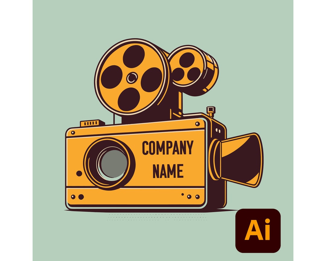 Vintage 70s Film Camera Logo Digital Download for Adobe Illustrator - Etsy