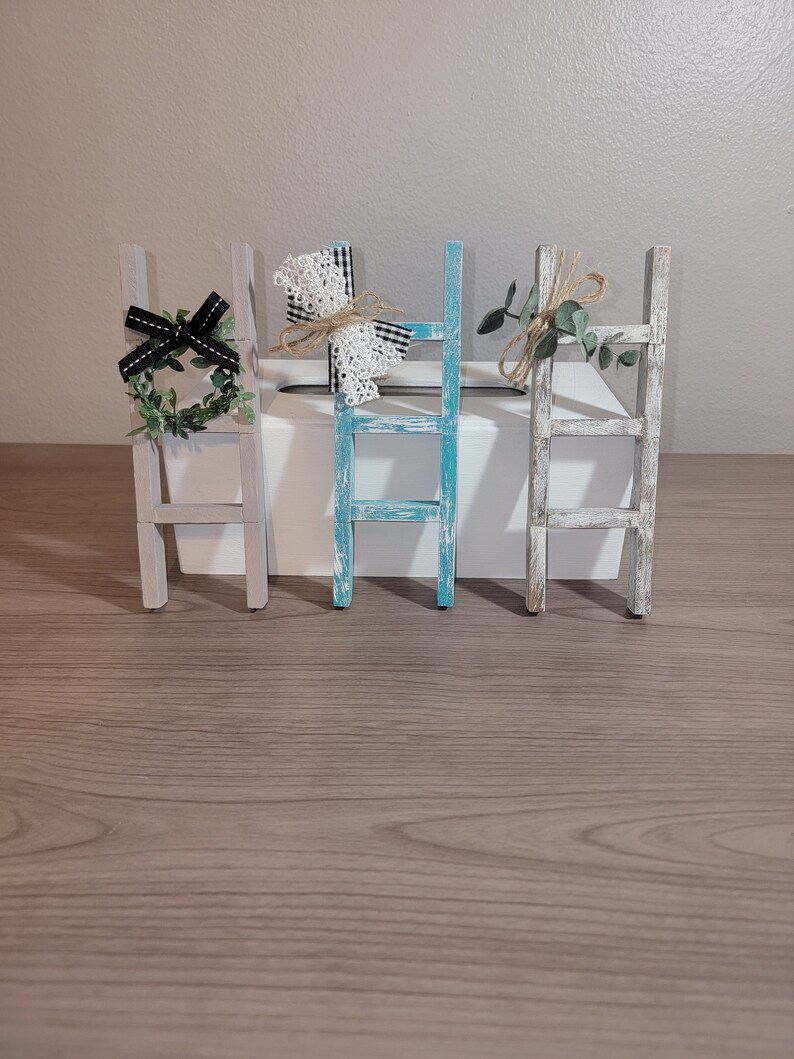 Handmade Miniature Ladder - Tiered Tray Decor- Different Lengths and ...