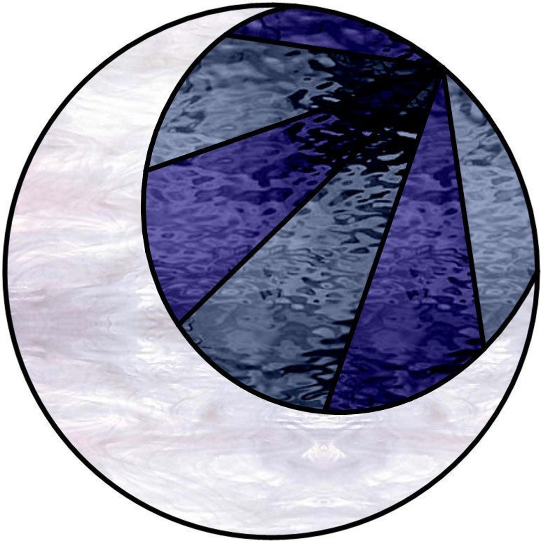 Moon Stained Glass Suncatcher Pattern Etsy