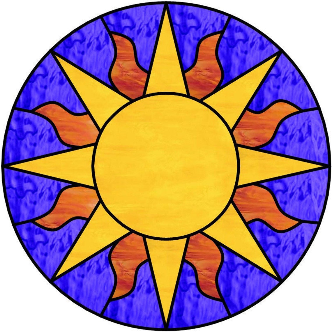 Sun Stained Glass Suncatcher Pattern - Etsy
