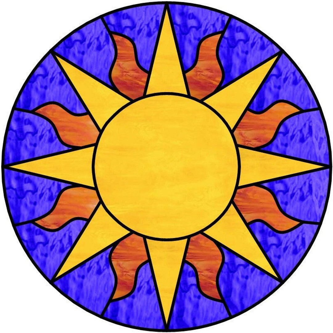 Sun Stained Glass Suncatcher Pattern - Etsy