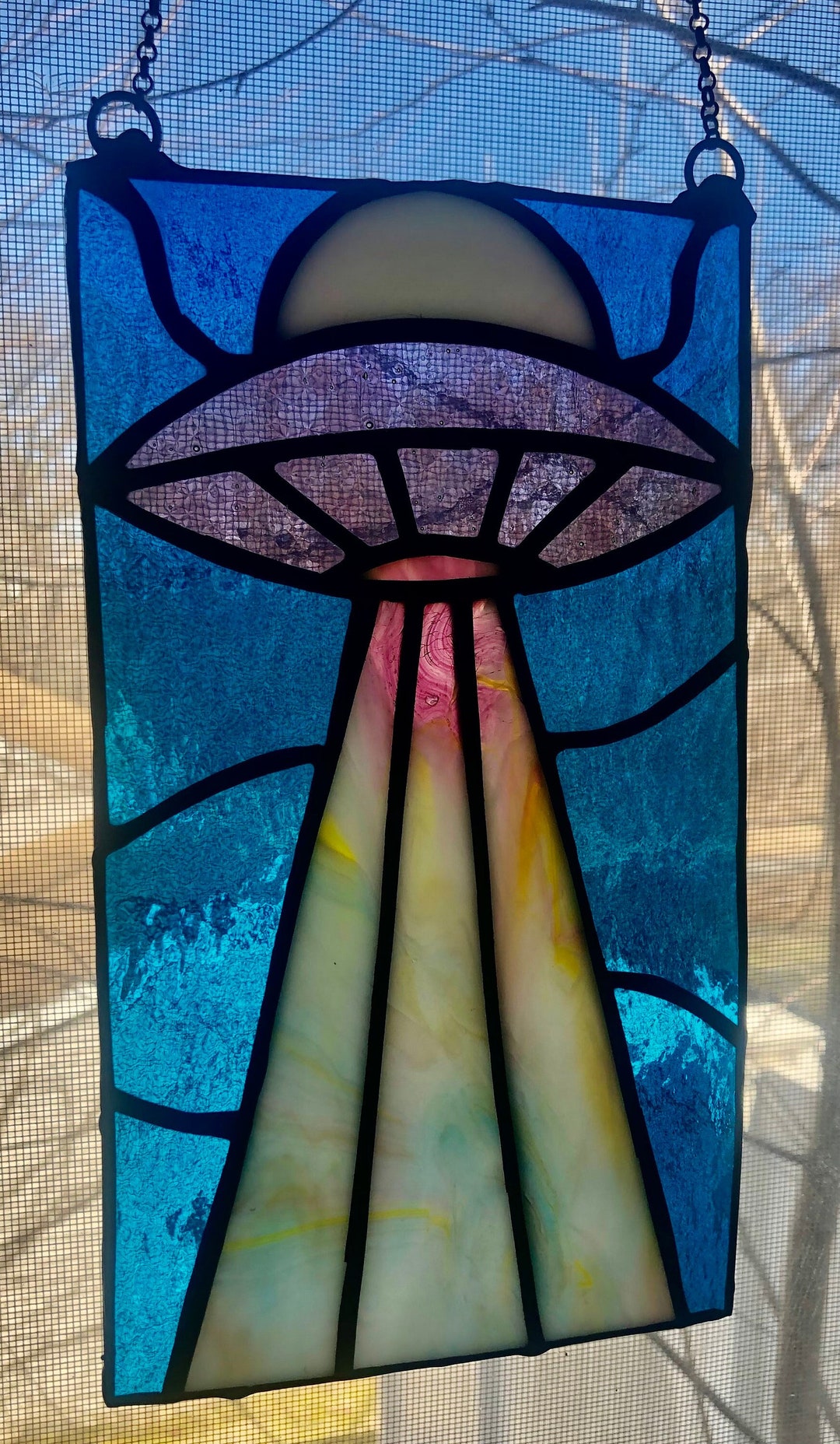 Ufo Stained Glass Suncatcher Pattern Etsy
