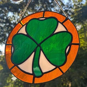 Shamrock Stained Glass Suncatcher Pattern - Etsy