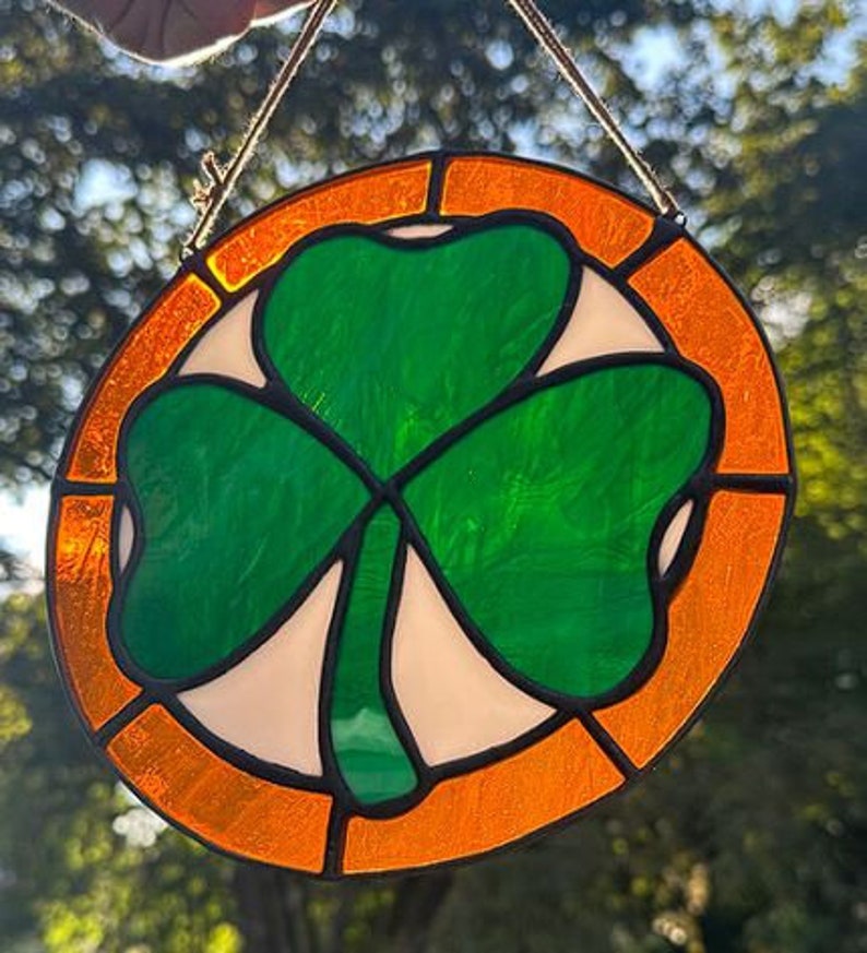 Shamrock Stained Glass Suncatcher Pattern - Etsy