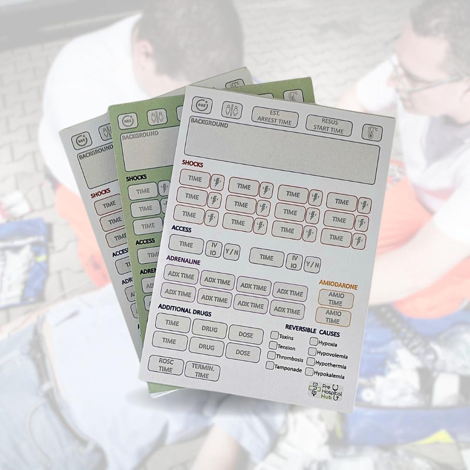 Prehospital Resuscitation (cardiac Arrest) Notepad for Paramedics ...