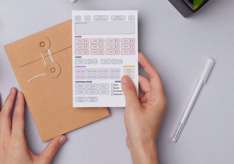 Prehospital Resuscitation cardiac Arrest Notepad for Paramedics ...